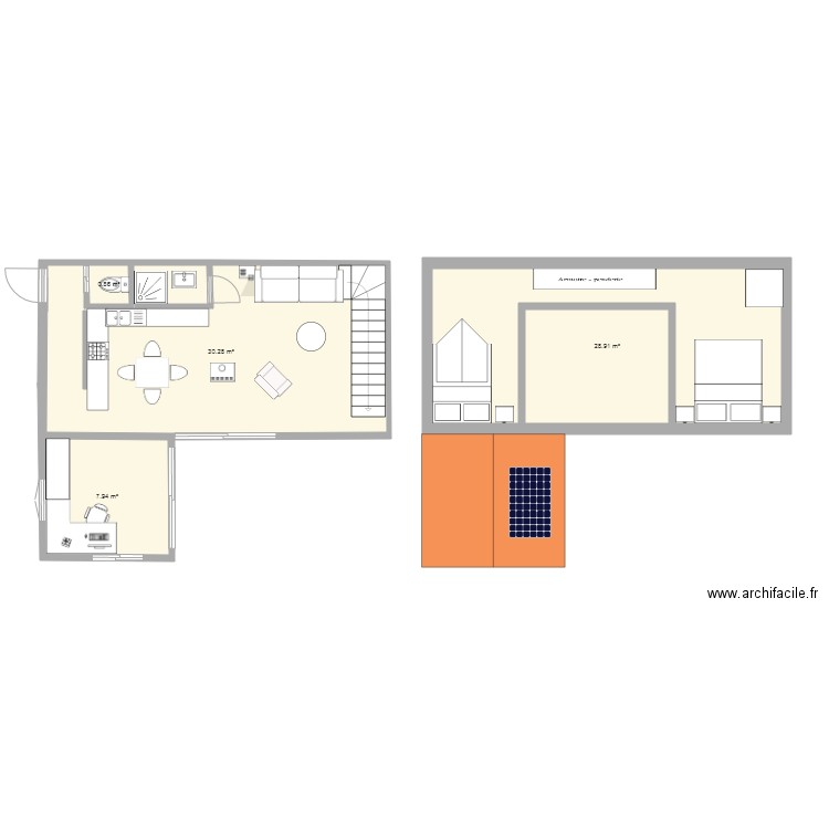 plan cabane - Plan dessiné par clairepier