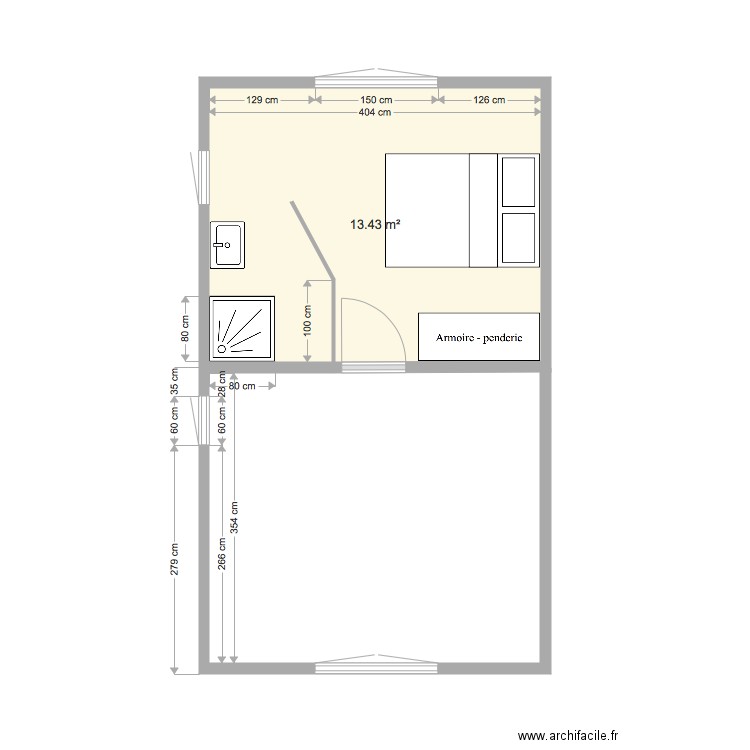 F2 en projet - Plan dessiné par recherchevilla34