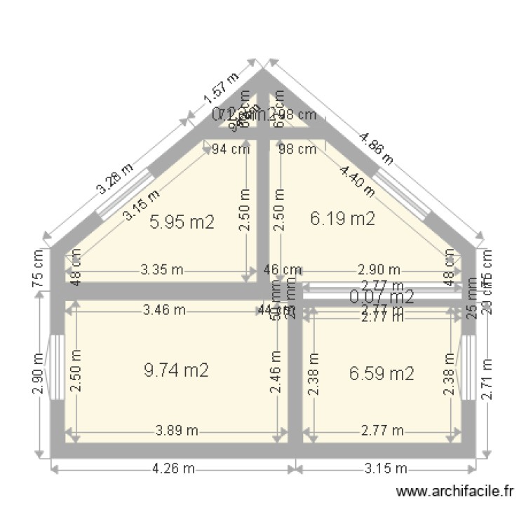 Plan – plan coupe pignon – Par Denisla ️ | ArchiFacile
