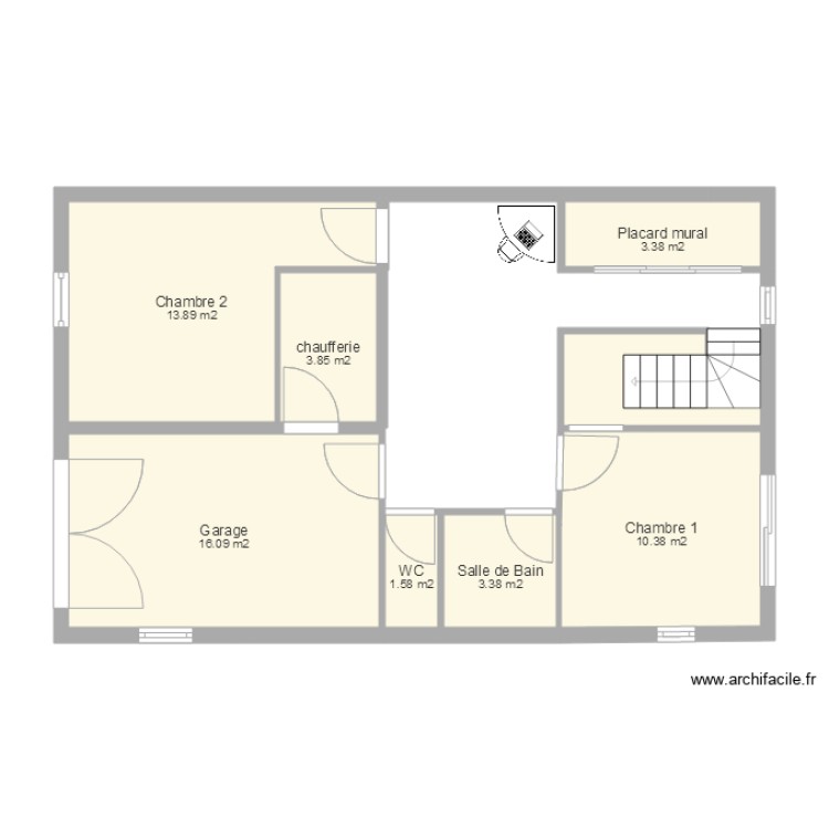 Plan – RDC projet avec placard – Par dagnaud ️ | ArchiFacile