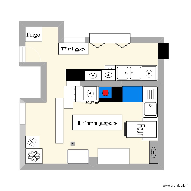 Guinguette 2 à essayer - Plan 1 pièce 30 m2 dessiné par Graz1994