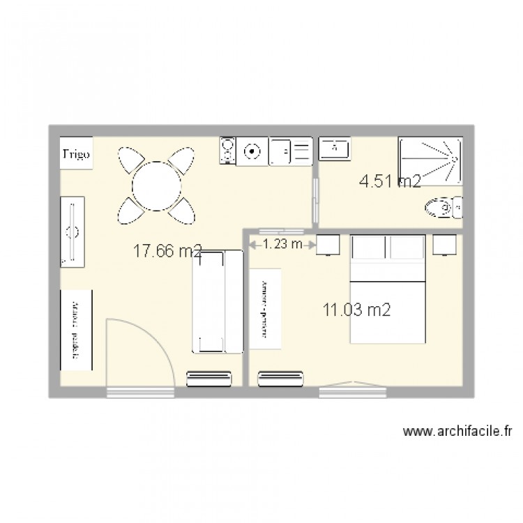 Plan T1 - Plan dessiné par dedec34