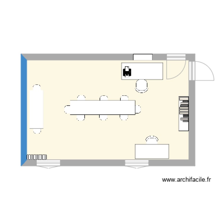 Plan du bureau - Plan dessiné par Laura Delforge