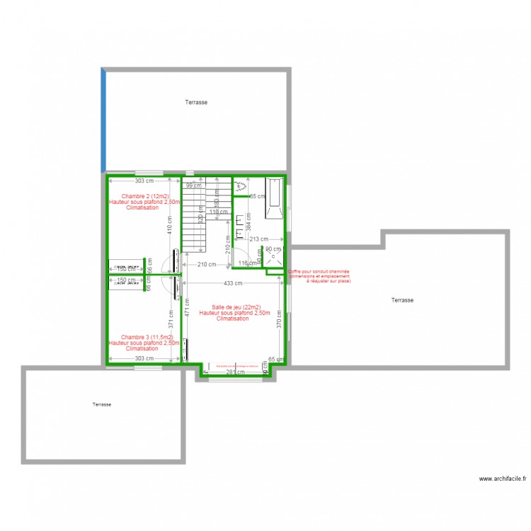 Plan climatisation et plancher chauffant - Plan dessiné par sylvain19822