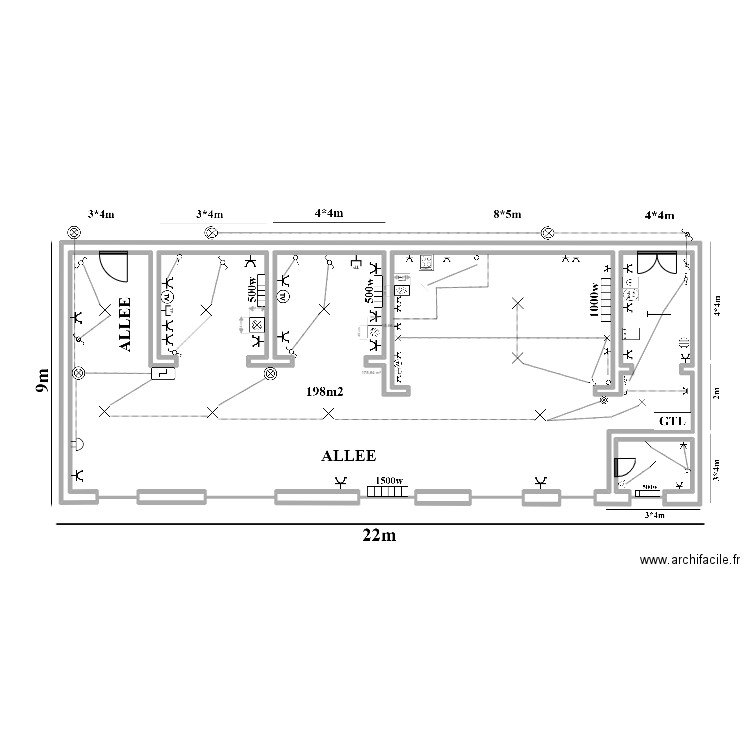 BLE - Plan 7 pièces 199 m2 dessiné par andy_Prince