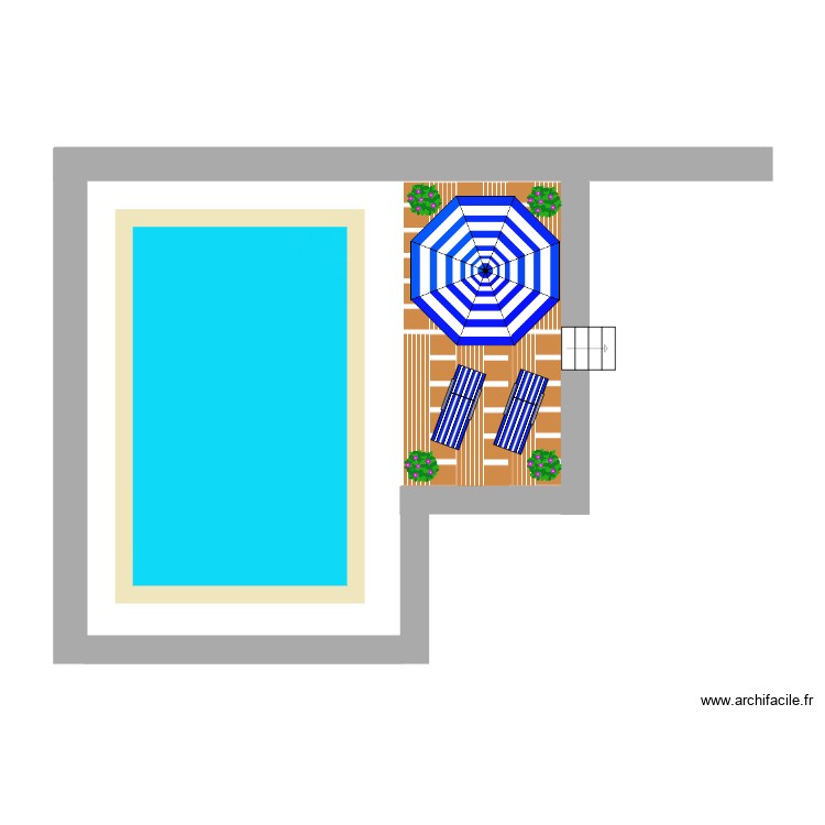 Piscine - Plan dessiné par Drite