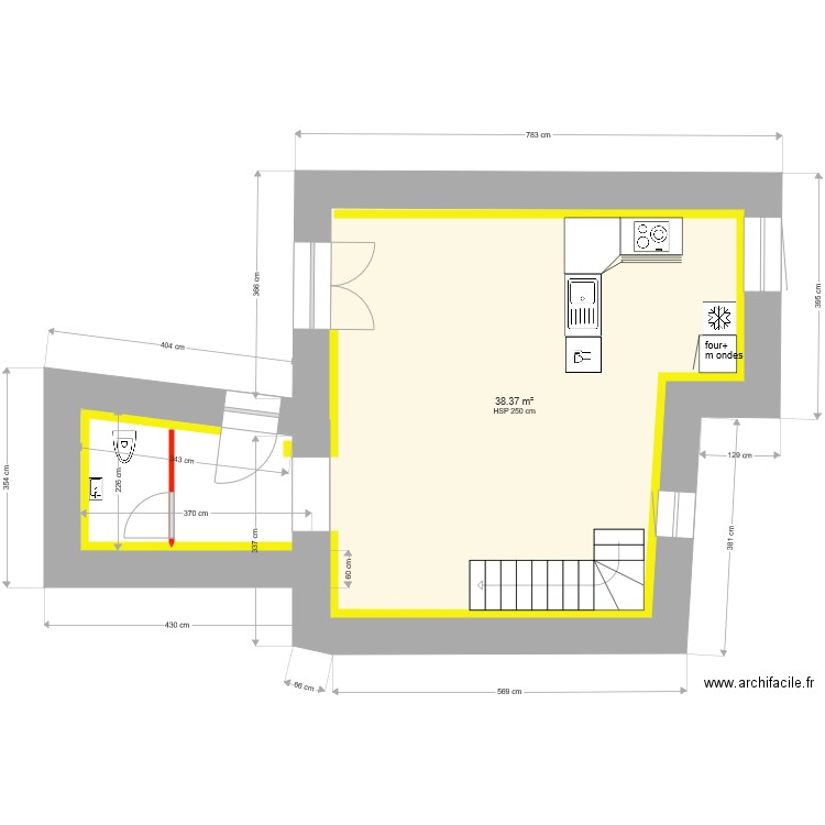 batiment b rdc - Plan dessiné par nico2336