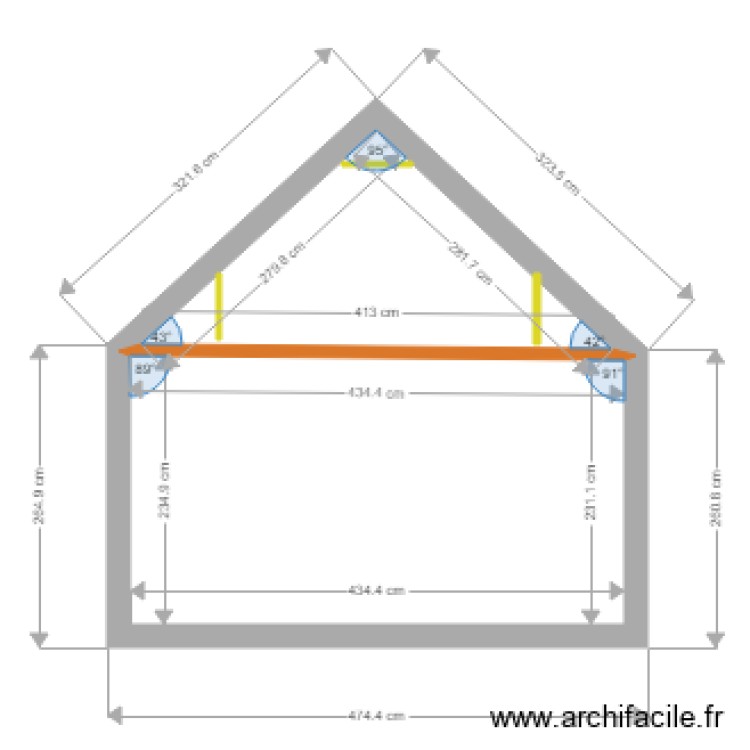 Toiture - Plan dessiné par yokila