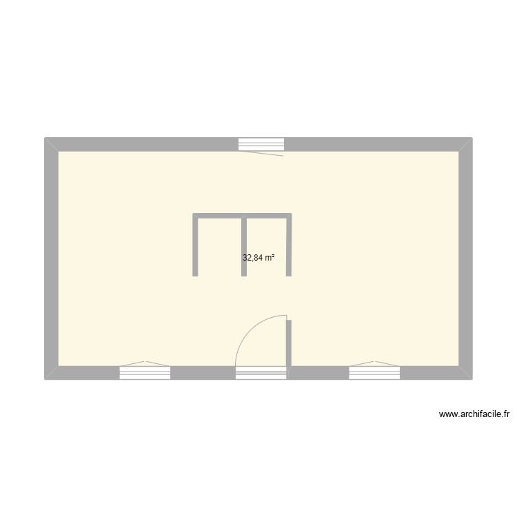 TOURS - Plan 1 pièce 33 m2 dessiné par Bibigrizzlou
