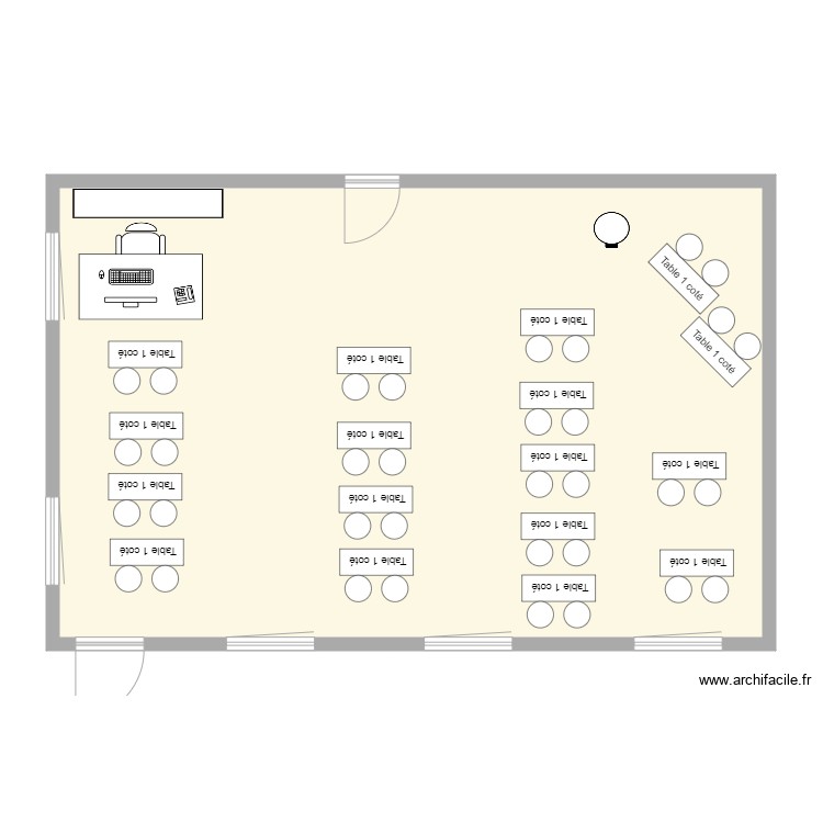 Plan De La Classe 2nde A B1 Plan Dessiné Par Sagnierc 0433