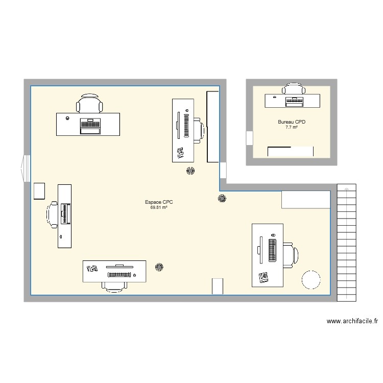 Espace CPC - Plan dessiné par cpne