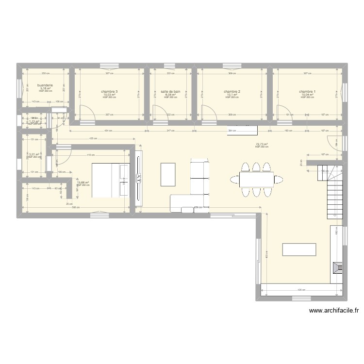 maison 1 - Plan dessiné par nottway