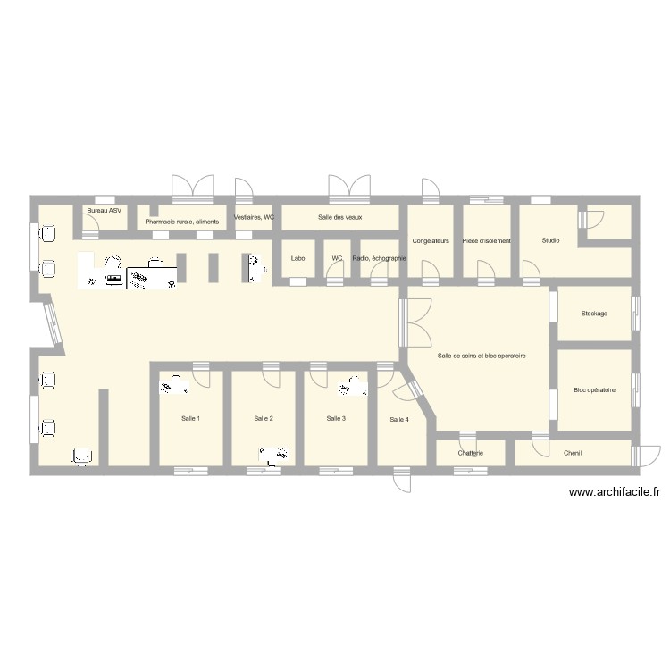 clinique - Plan dessiné par MV99