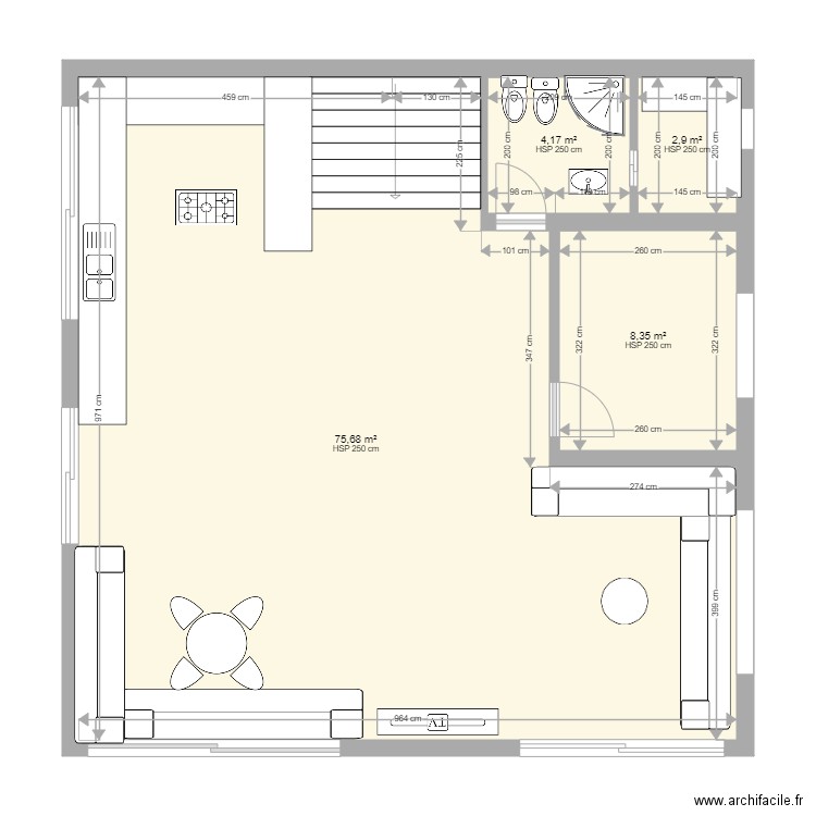 rdc villa - Plan dessiné par idbrachid