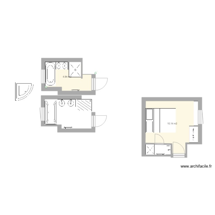 Plan – salles de bain et douche – Par chardy ️ | ArchiFacile