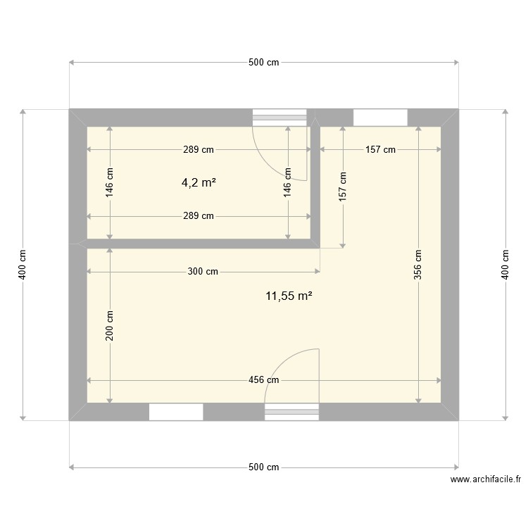 trano kely 2 - Plan dessiné par Ambonisoa