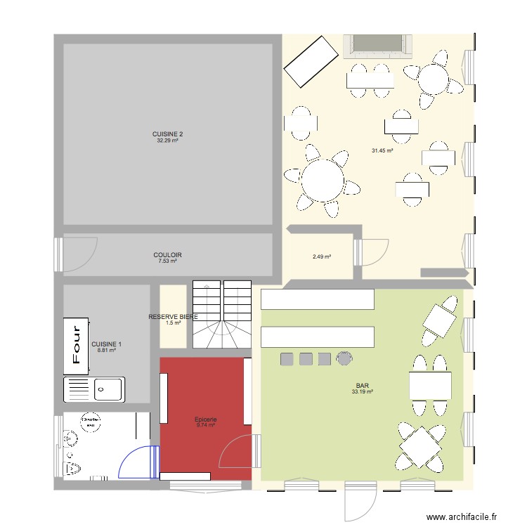 PLAN RDC - Plan dessiné par LAUBERGE