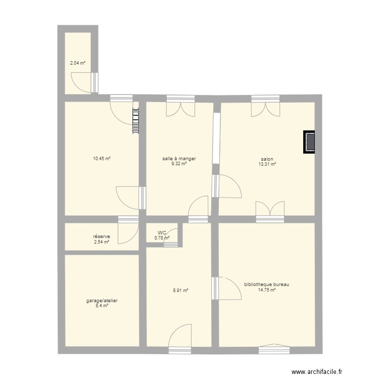 plan RDC - Plan dessiné par julialrtn