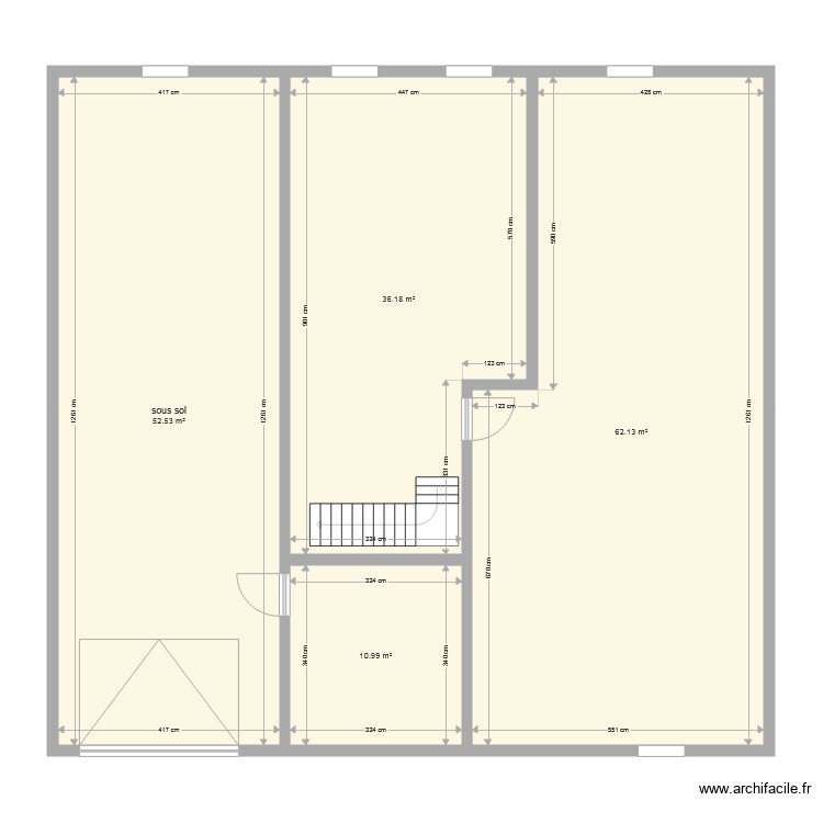 Sous sol - Plan dessiné par Domino50