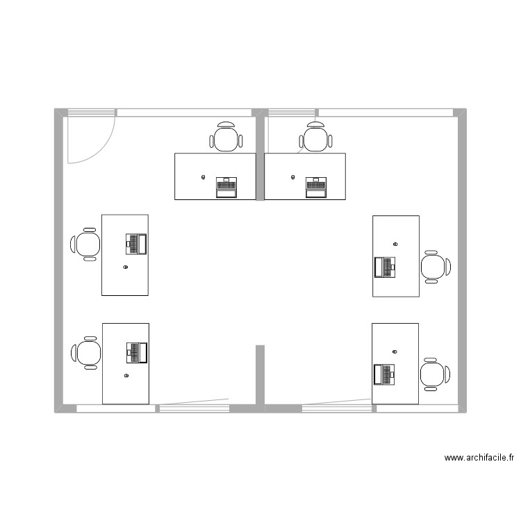 Bureau - Plan dessiné par sebplaire