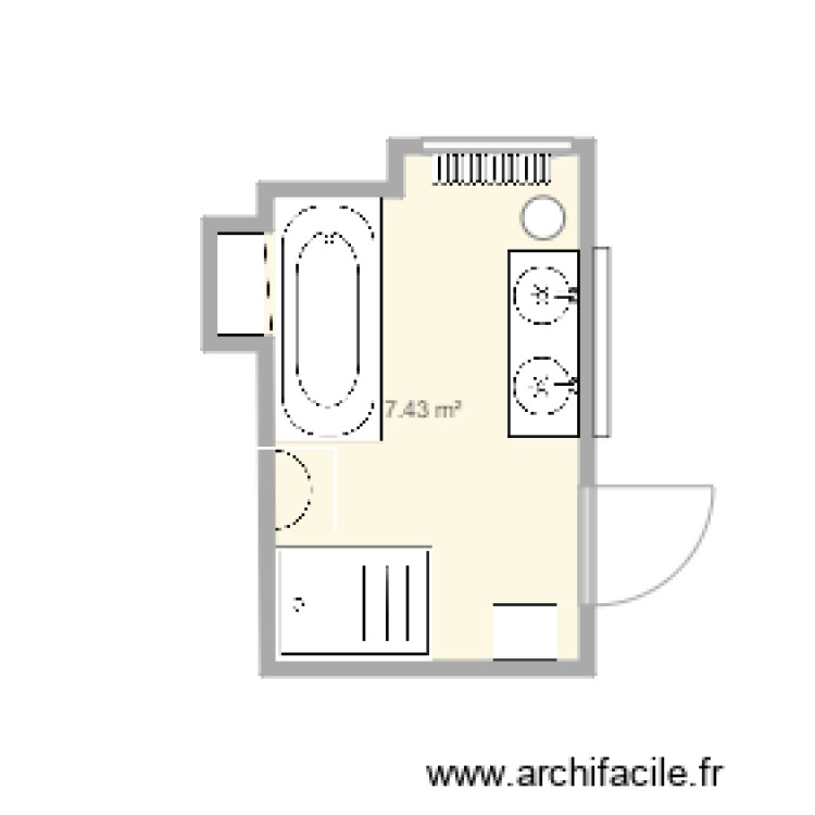 SDB - Plan dessiné par Vich