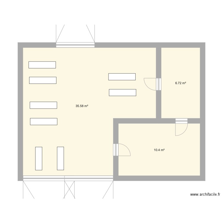 atelier 1 - Plan 3 pièces 53 m2 dessiné par Arthur22622