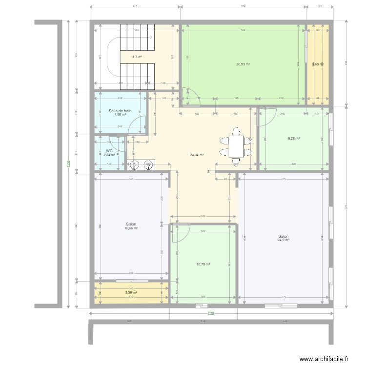 maison_r+2_2e - Plan 11 pièces 132 m2 dessiné par zamos