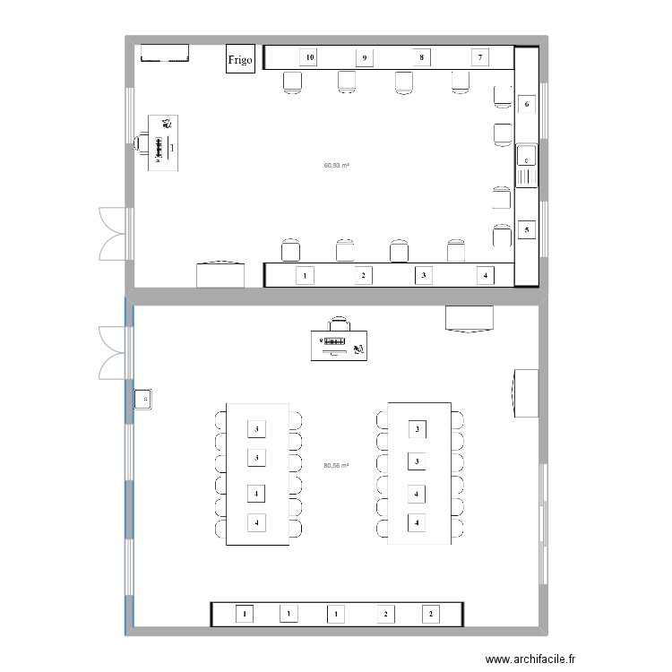 Ateliers - Plan dessiné par El Mahdi