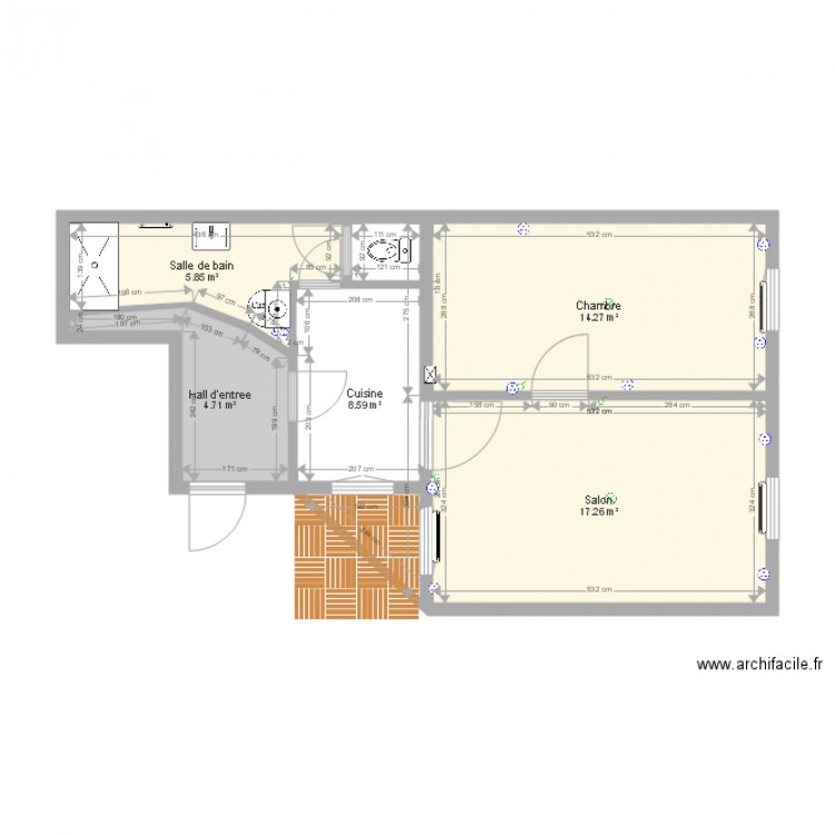 RDC batiment B - Plan dessiné par luwela