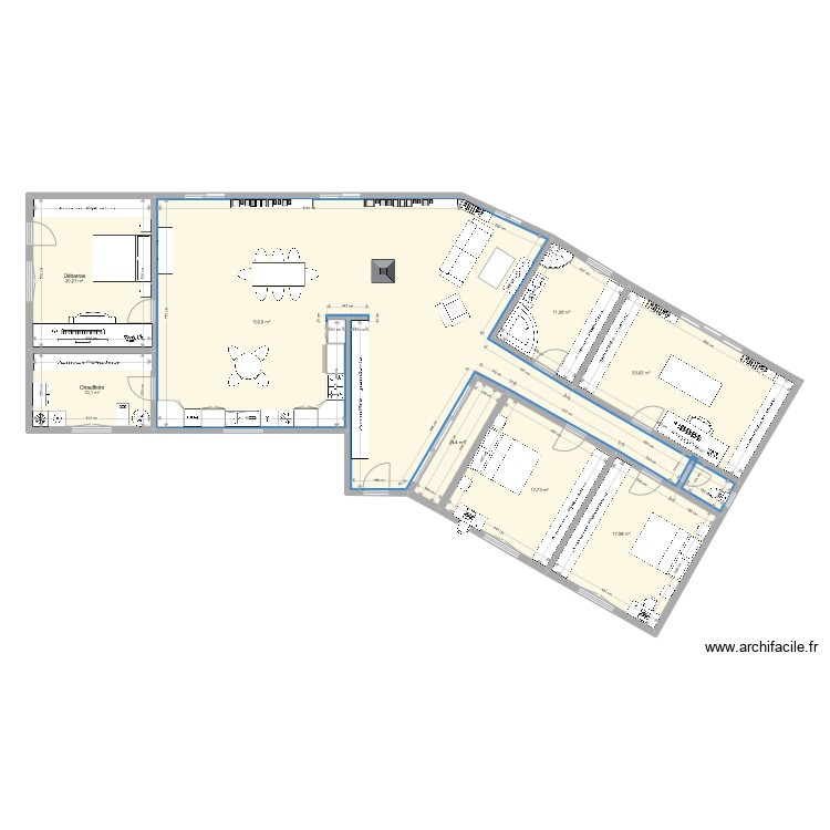 Maison 1 - Plan 8 pièces 208 m2 dessiné par Aronde33
