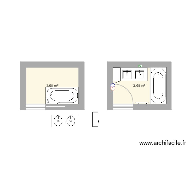 sdb - Plan dessiné par RomainPETITR