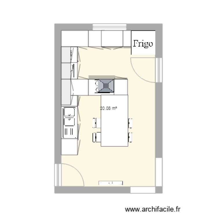 cuisine 4 - Plan dessiné par Valestia
