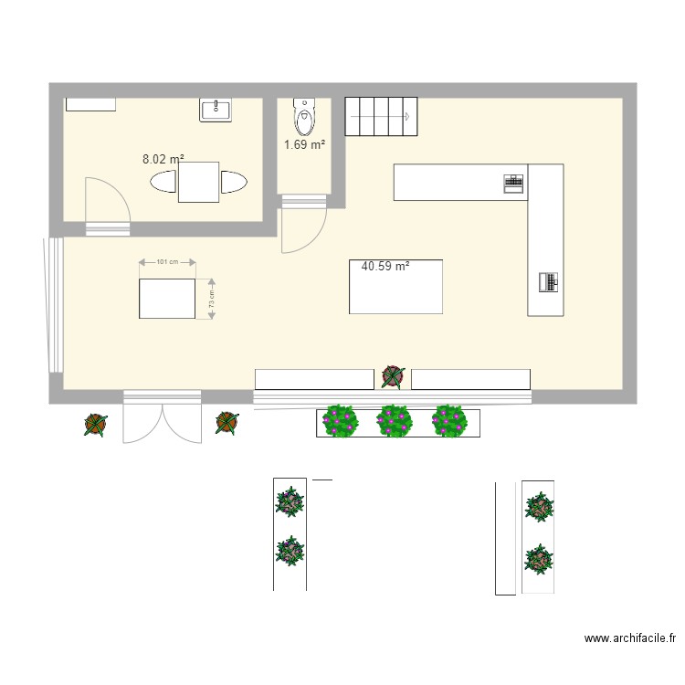 plan fleuriste cap - Plan dessiné par flo75017
