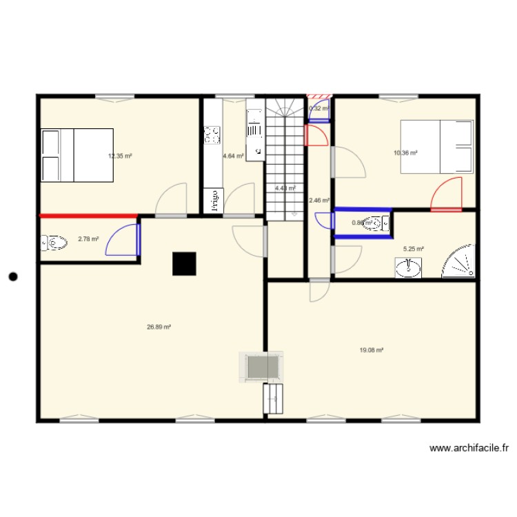 t4 1er étage - Plan dessiné par villa marie2
