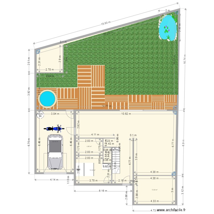 maison RDC - Plan dessiné par Vincent harc