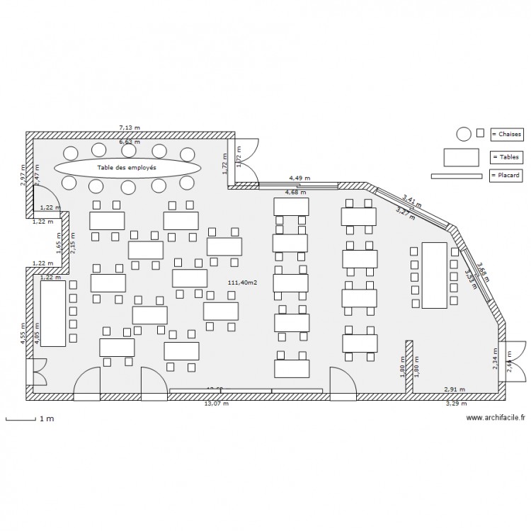 plan de restaurant - Plan dessiné par Marine33000