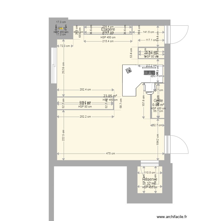 BP lycée - Plan 7 pièces 29 m2 dessiné par hugo340