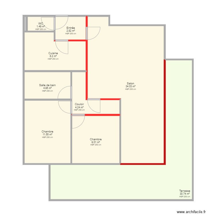 Plan – SURESNES Existant – Par fverdoucq ️ | ArchiFacile
