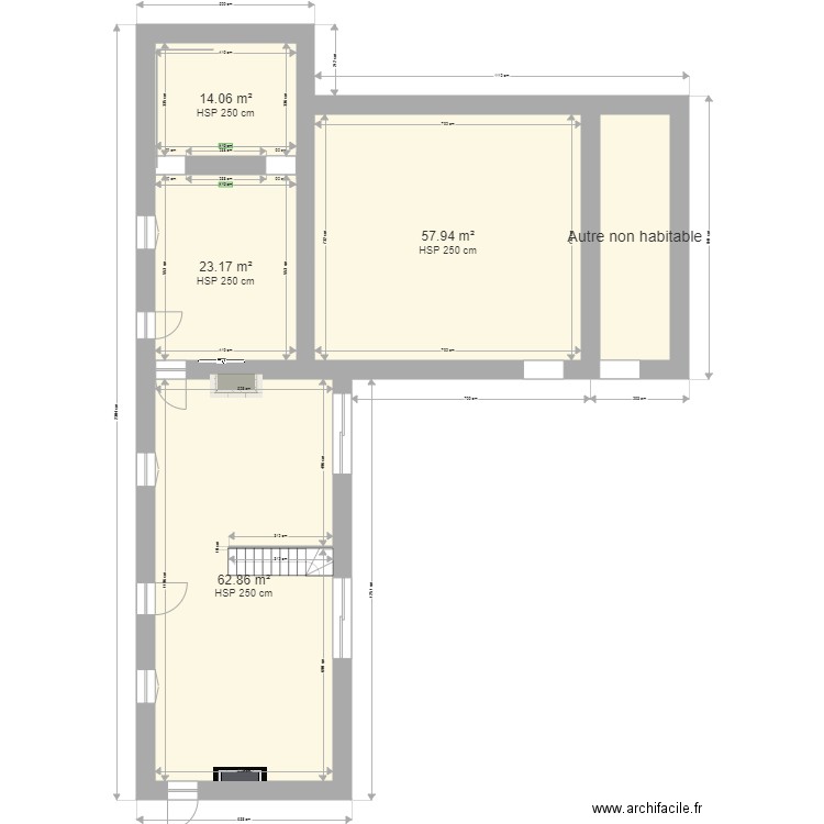 MUR 1 - Plan 7 pièces 238 m2 dessiné par loic7386