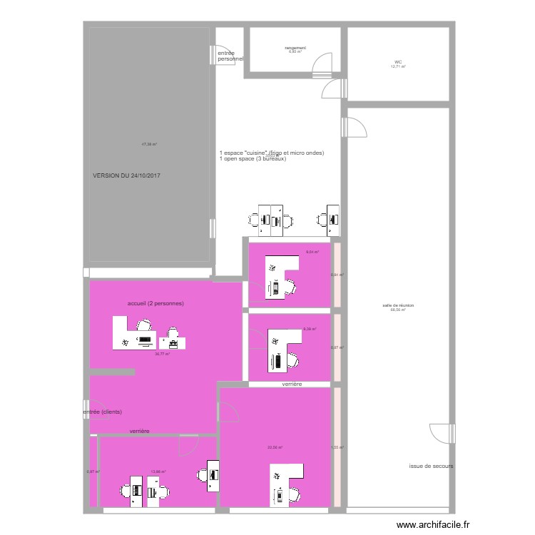 PLANS LOCAUX CMPC LE MUY - Plan dessiné par helenericcobono