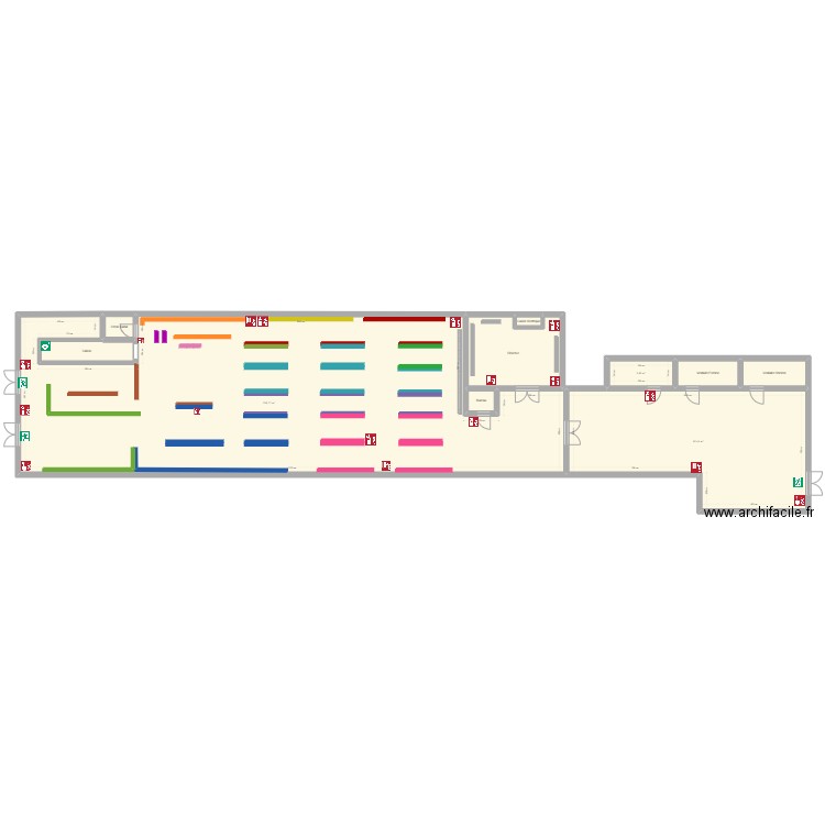 Plan de magasin - Plan 10 pièces 392 m2 dessiné par Brandon21