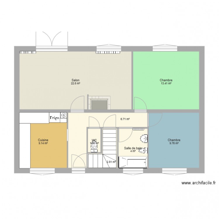 maison rdc - Plan dessiné par melimelo927