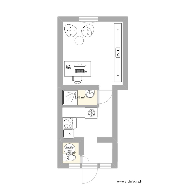 Plan – Studio 18 m2 – Par Studio 18 ️ | ArchiFacile