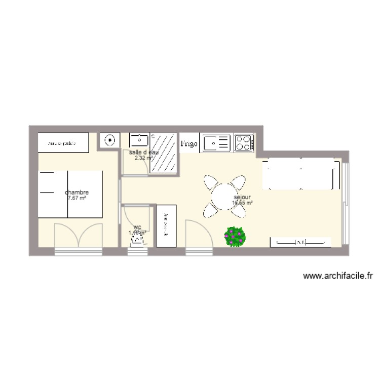 CENON T2 - Plan dessiné par 33m...