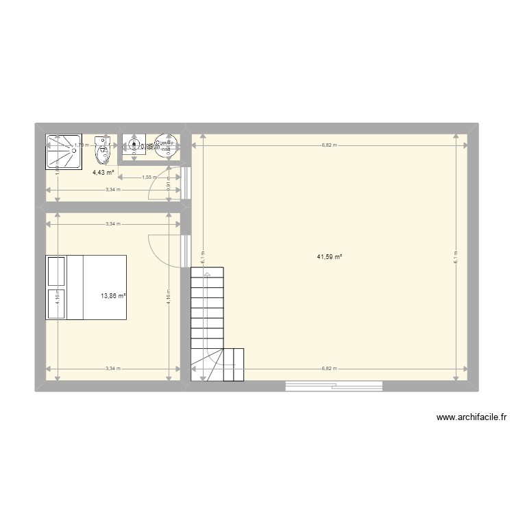 Loft - Plan 10 pièces 117 m2 dessiné par MLMBRI