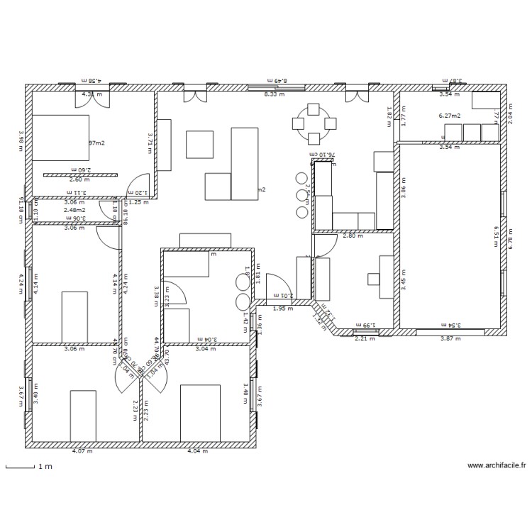Plan – maison avec objets – Par jococheux ️ | ArchiFacile