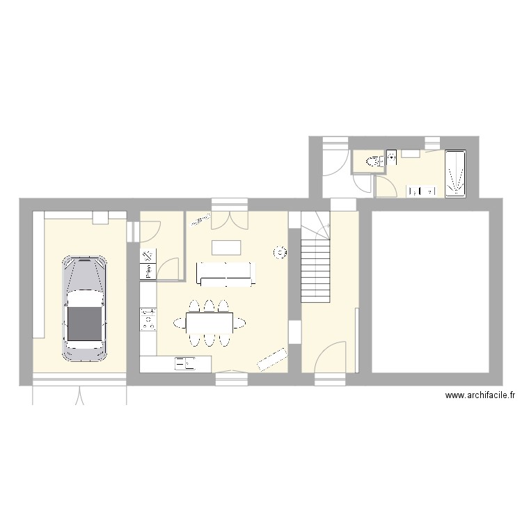 vue en plan - Plan dessiné par CamVal