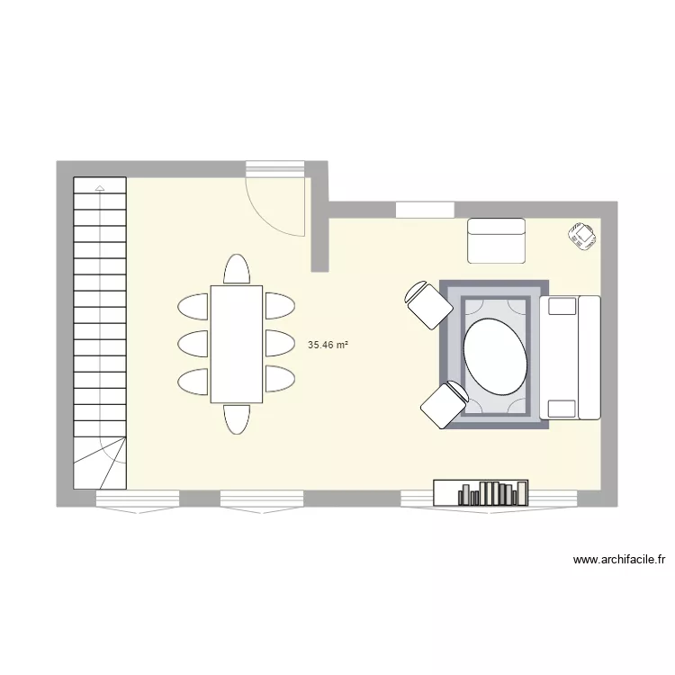 Plan – salon sàm – Par gregoire_o ️ | ArchiFacile