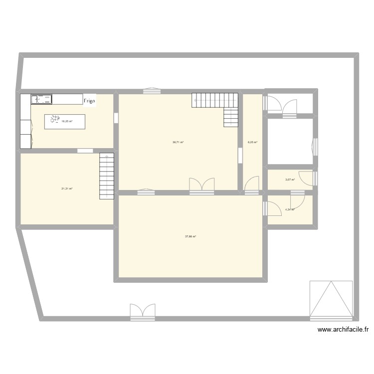 plan maison - Plan dessiné par Manou97130