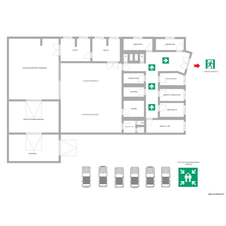 Plan – BATIMENT 13 BUREAUX OK – Par OLIVIAFLZ ️ | ArchiFacile